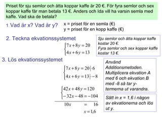 Ekvationssystem | PPT