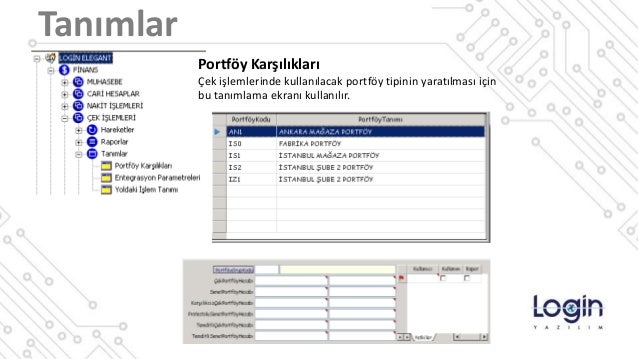 Çek ve Senet Takibi - Login Entegre ERP