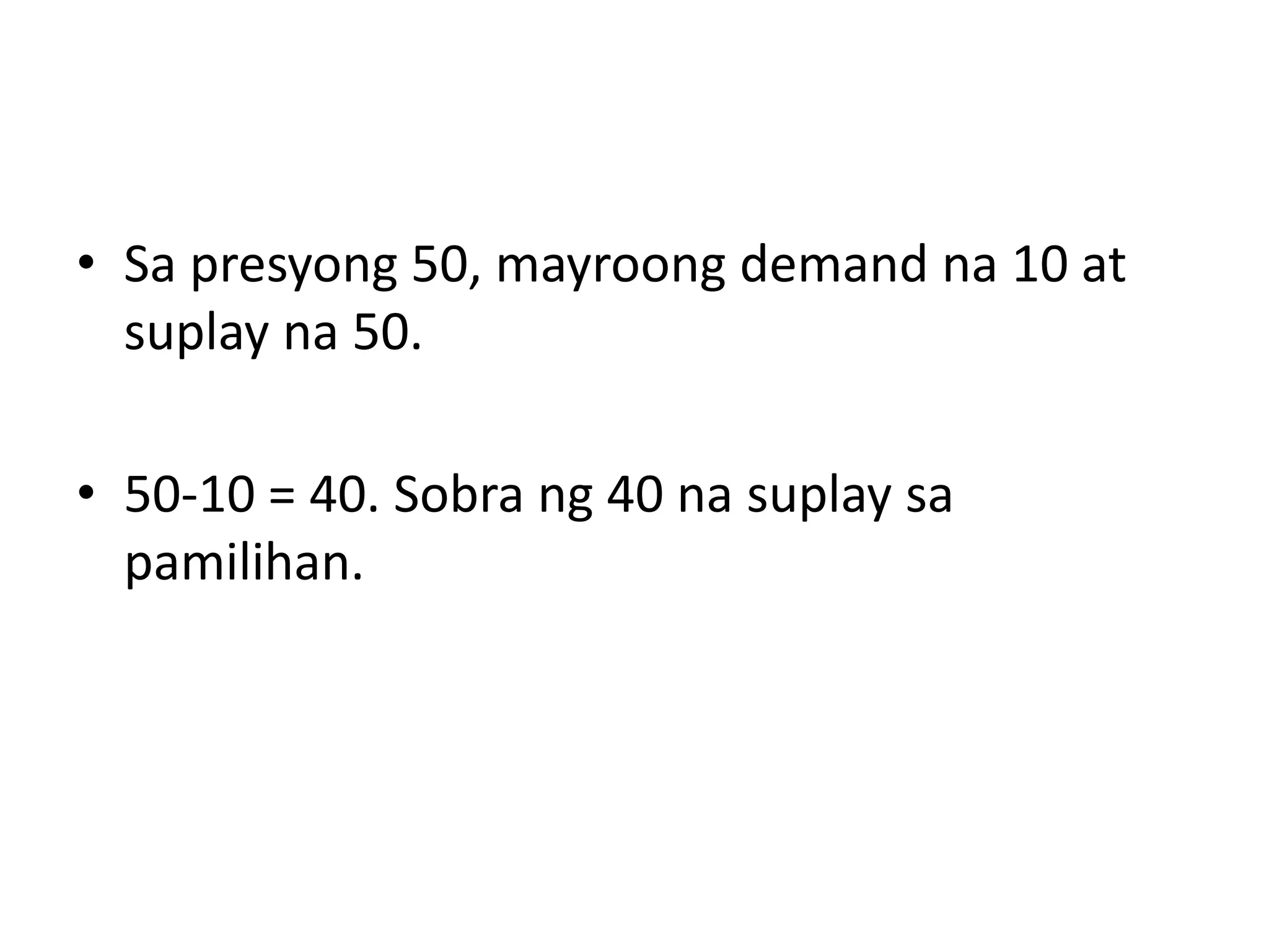 Ekwilibriyo sa Pamilihan | PPTX