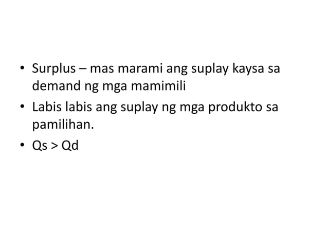 Ekwilibriyo sa Pamilihan | PPTX