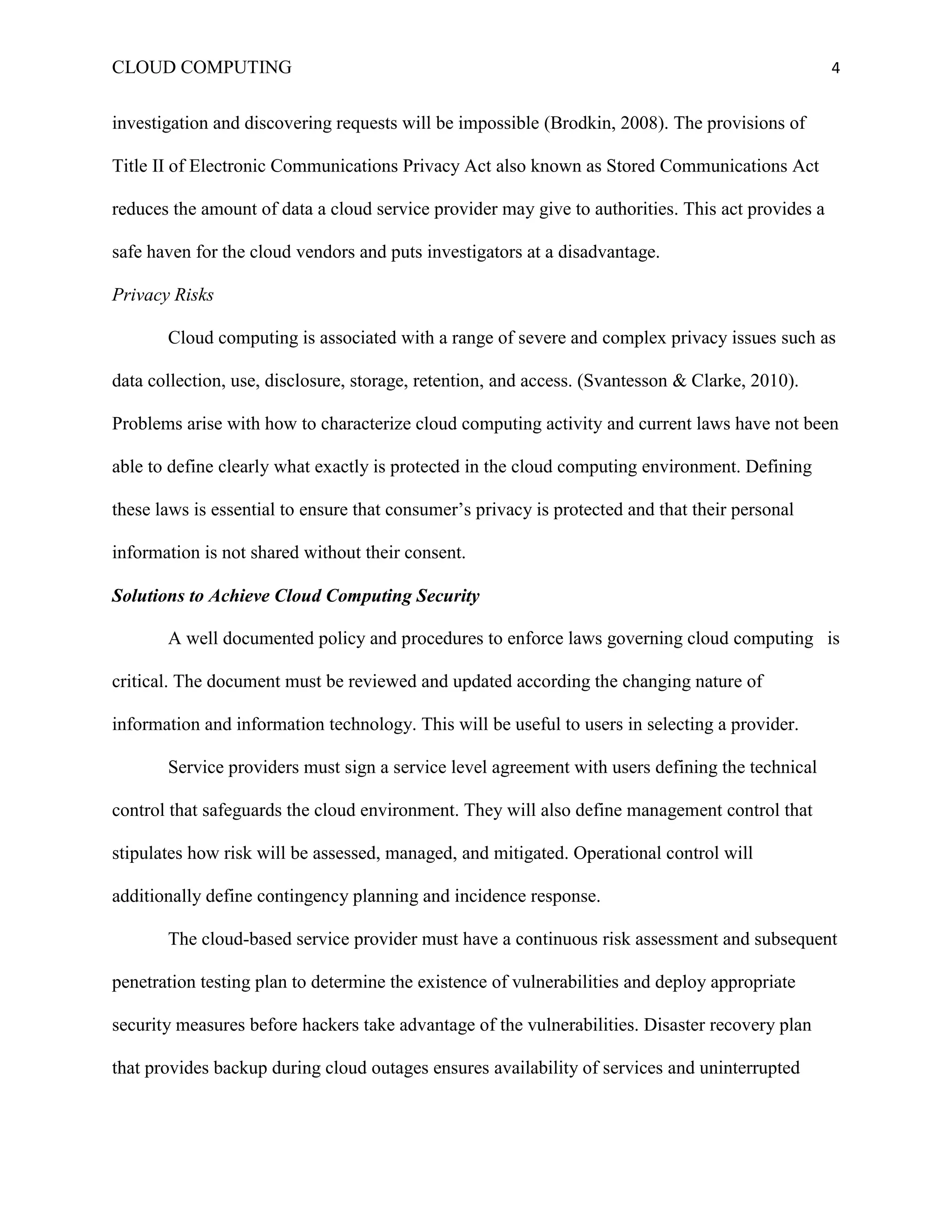 CLOUD COMPUTING -Risks, Countermeasures, Costs and Benefits- | PDF