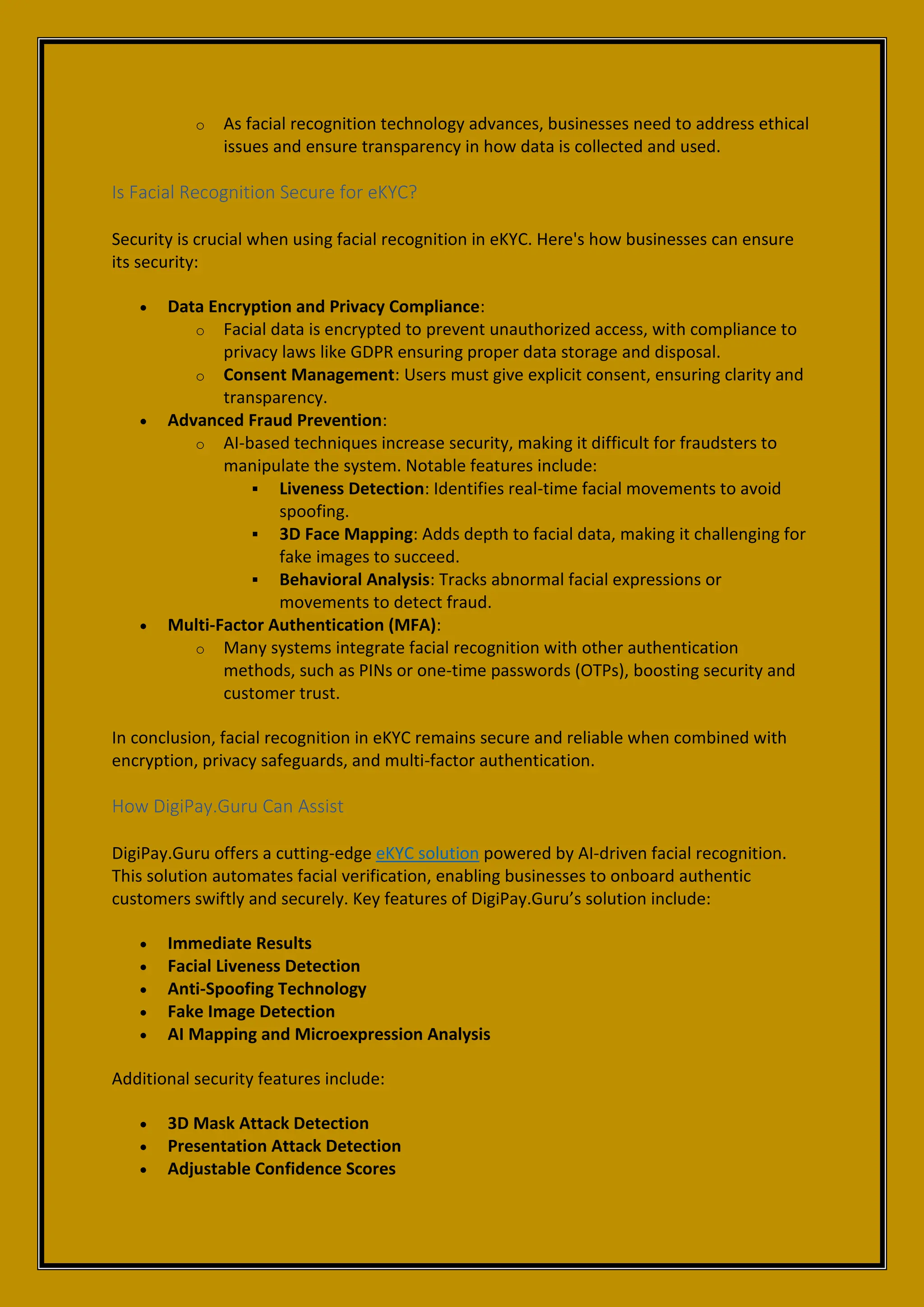 eKYC identity verification for face recognition | PDF