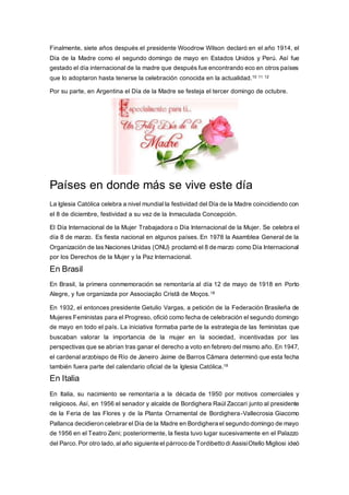 El Día de la Madre | DOCX
