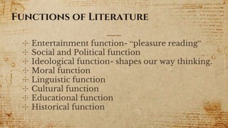 Teaching and assessment of Literature Assessment of literature studies ...