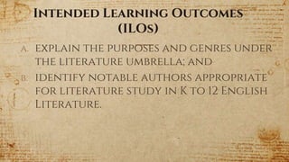 Teaching and assessment of Literature Assessment of literature studies ...