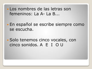 El abecedario | PPTX