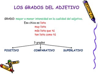 ppt el adjetivo gramatica, presentacion power point | PDF