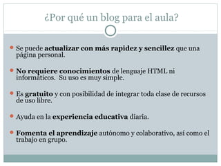 El blog en clase de Lengua | PPT