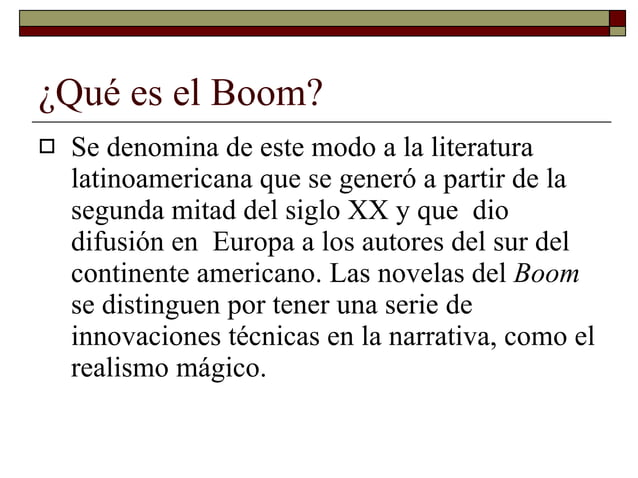 El boom-latinoamericano | PPT