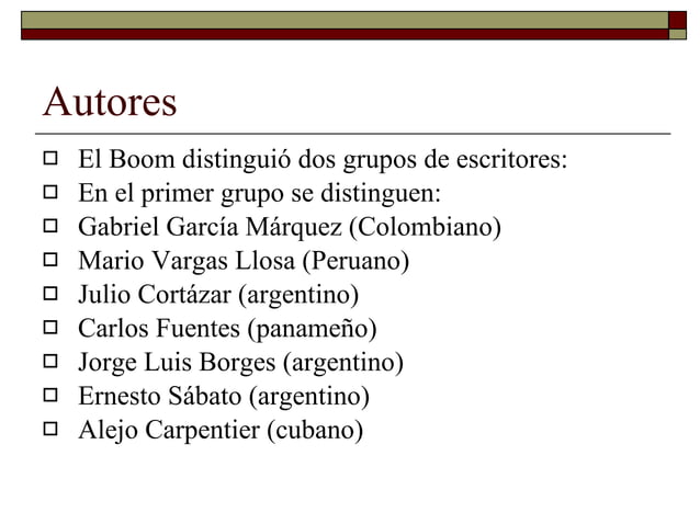 El boom-latinoamericano | PPT