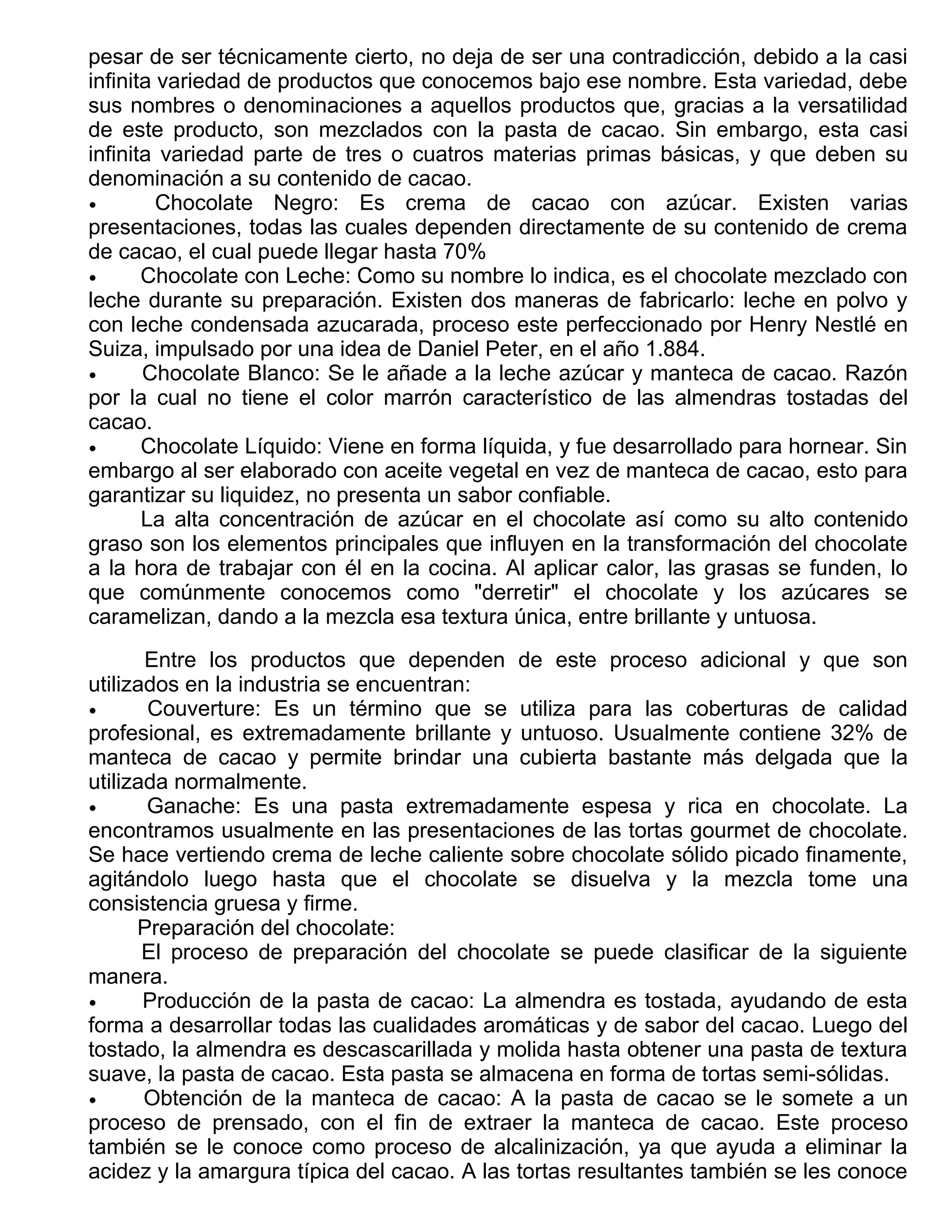 El Chocolate, Origen E Historia[1]. | PDF