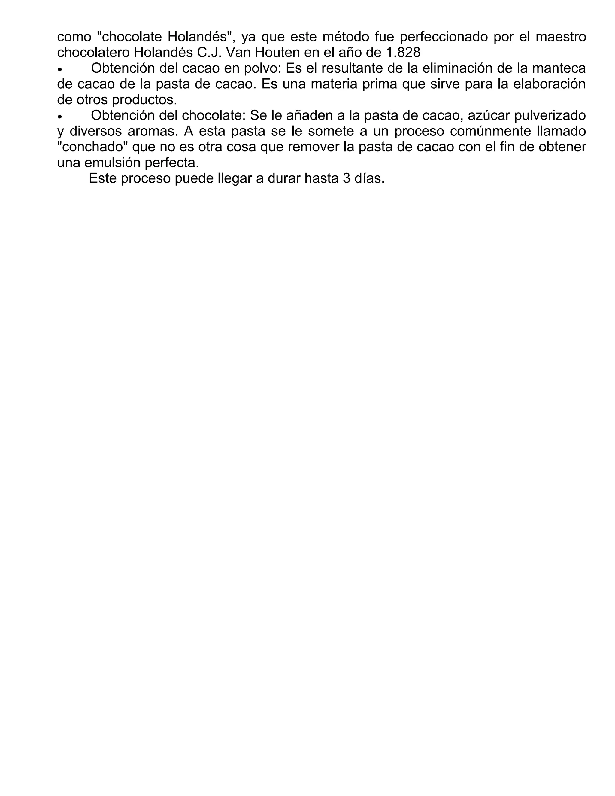El Chocolate, Origen E Historia[1]. | PDF
