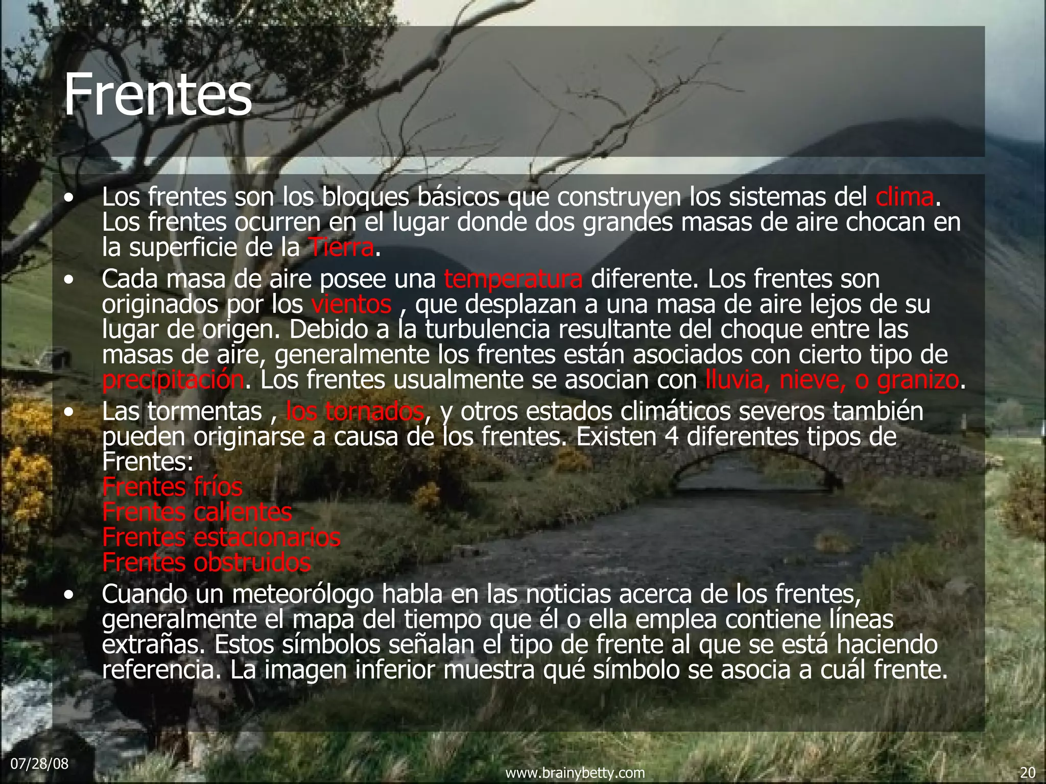 El Clima y los Patrones del Tiempo | PPT