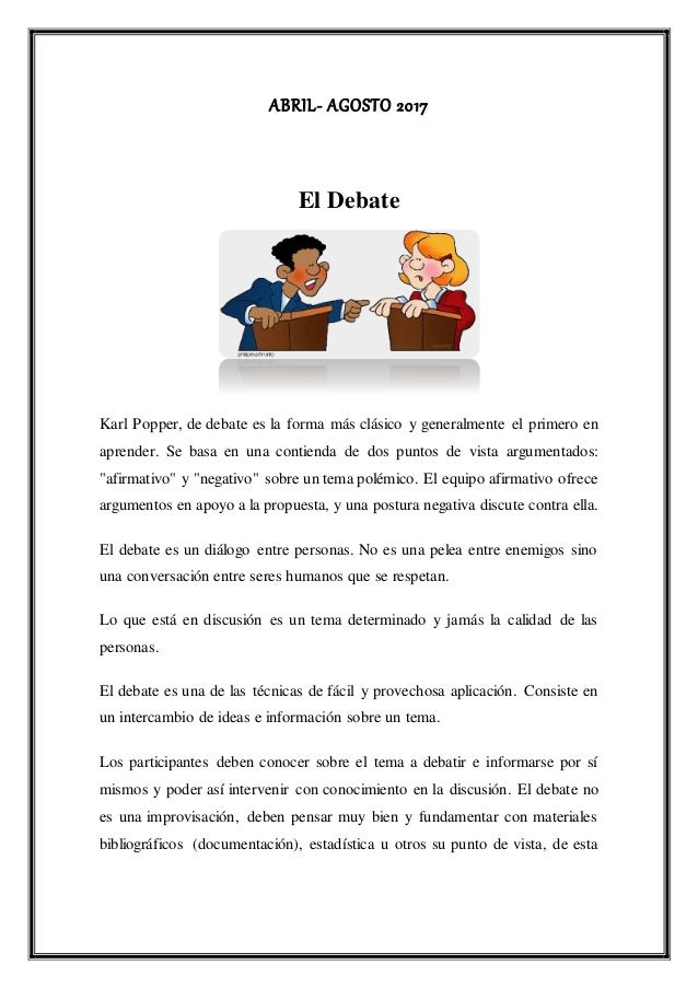 El debate-escrito