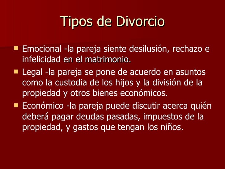 Divorcio Y Tipos De Divorcio : ¿Cuáles son los tres tipos de divorcio ...