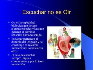 Escuchar el lado oculto del lenguaje | PPT