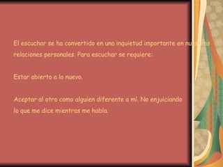 El Escuchar \"El Lado Oculto del Lenguaje\" | PPT