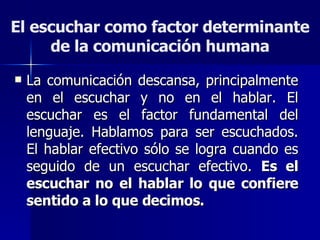 El escuchar | PPT