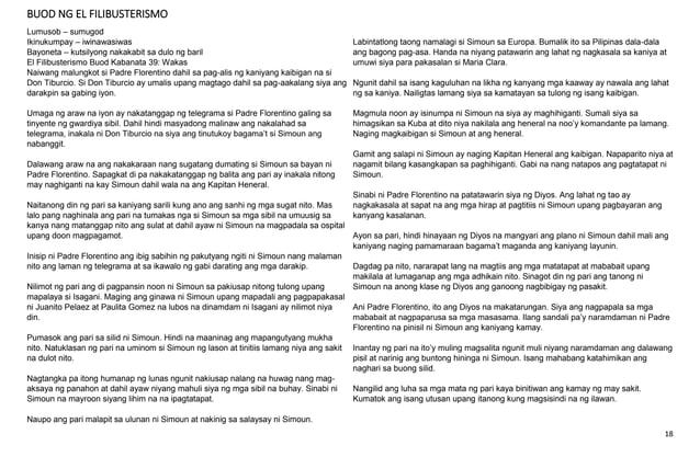 Buod ng Bawat Kabanata ng El Filibusterismo | DOCX