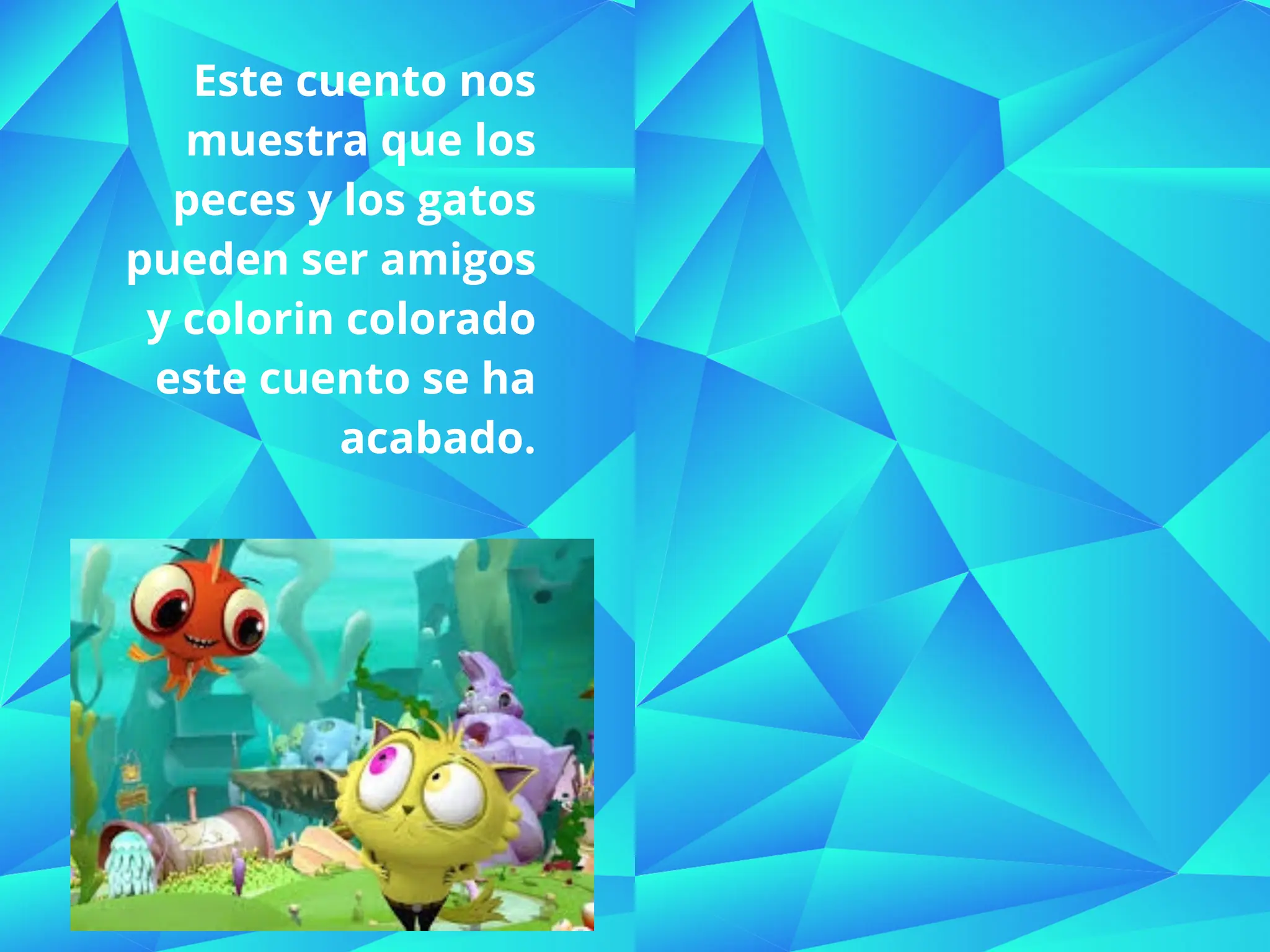 El gato y el pez - cuento ilustrado color | PPT