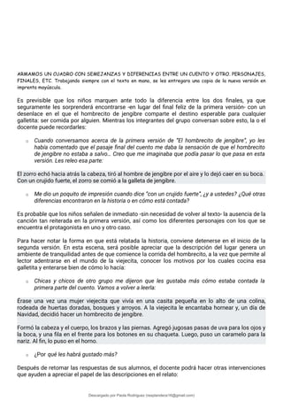 El hombrecito de jengibre. Secuencia didáctica | PDF