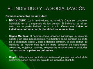 El Individuo Y La SocializacióN - Ma Fernanda Greisy | PPT