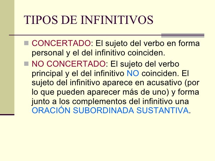 El Infinitivo