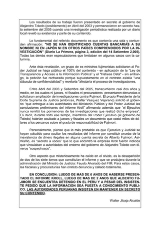 El Informe Kroll y los Lingotes de Oro del BCR | PDF