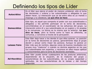 El Líder Natural y Corporativo | PPT