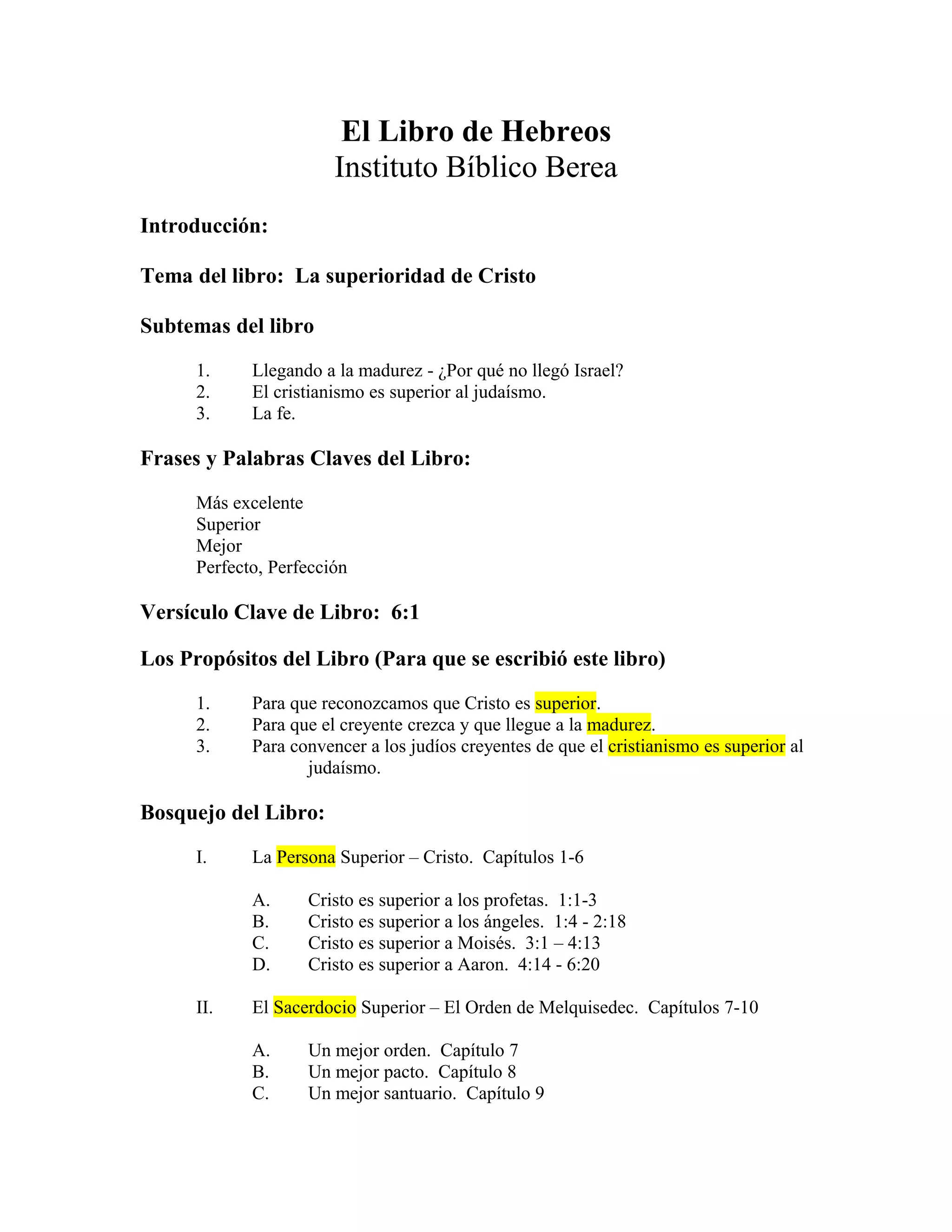 El libro-de-hebreos-maestro | DOC
