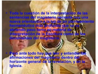 EL MAGISTERIO ESPECIAL DE LA IGLESIA | PPT