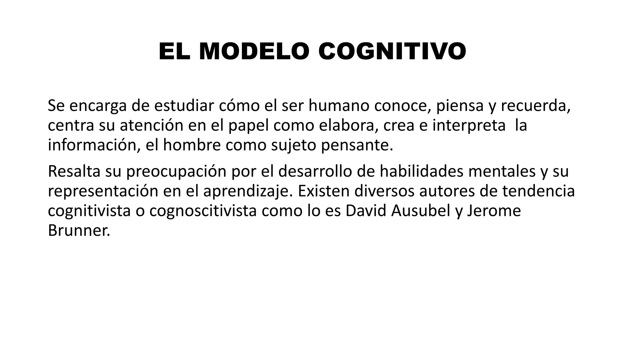 El modelo-cognitivo | PPTX