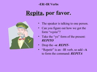 El Modo Imperativo Updated | PPT | Desserts and Baking | Food & Drink