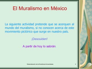 El muralismo en México. | PPT