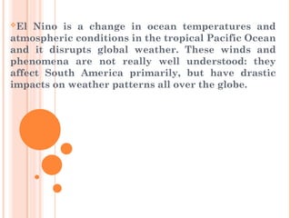 El-Nino and its impacts on Pacific ocean | PPT