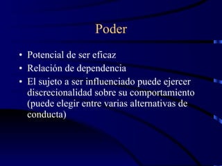El Poder en las organizaciones | PPT
