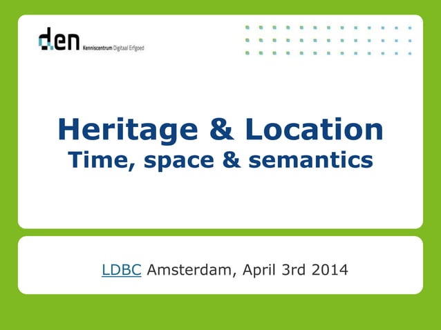 E&L-presentatie - Linked Data Benchmark Council | PPT