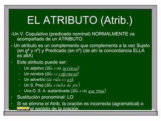Los complementos del verbo | PPT