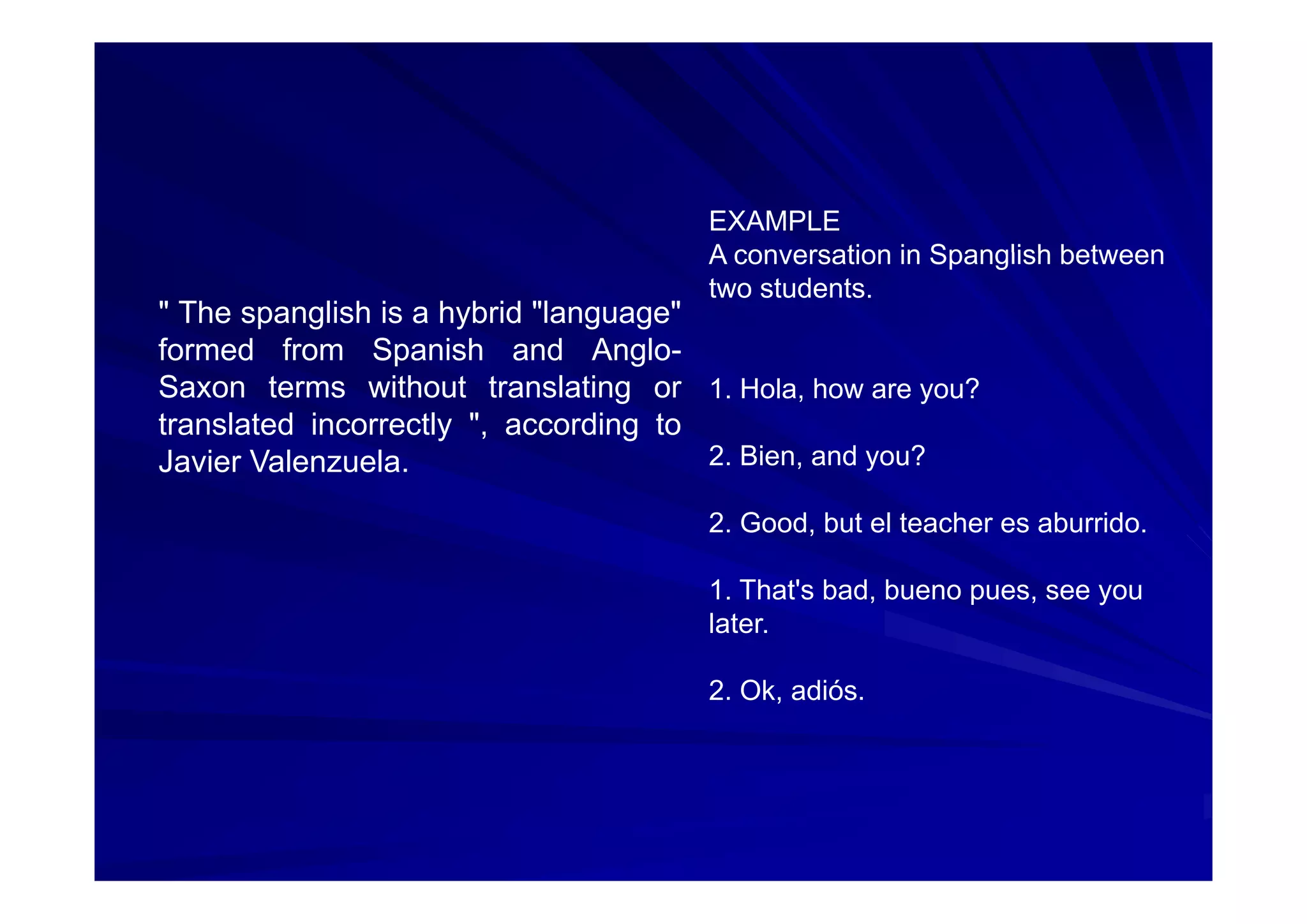 El Spanglish | PDF