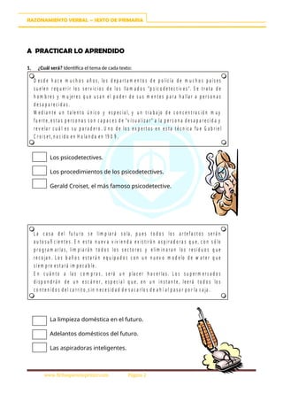 El-Tema-para-Sexto-de-Primaria- guia dec | DOC