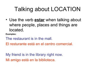 El verbo ESTAR | PPT