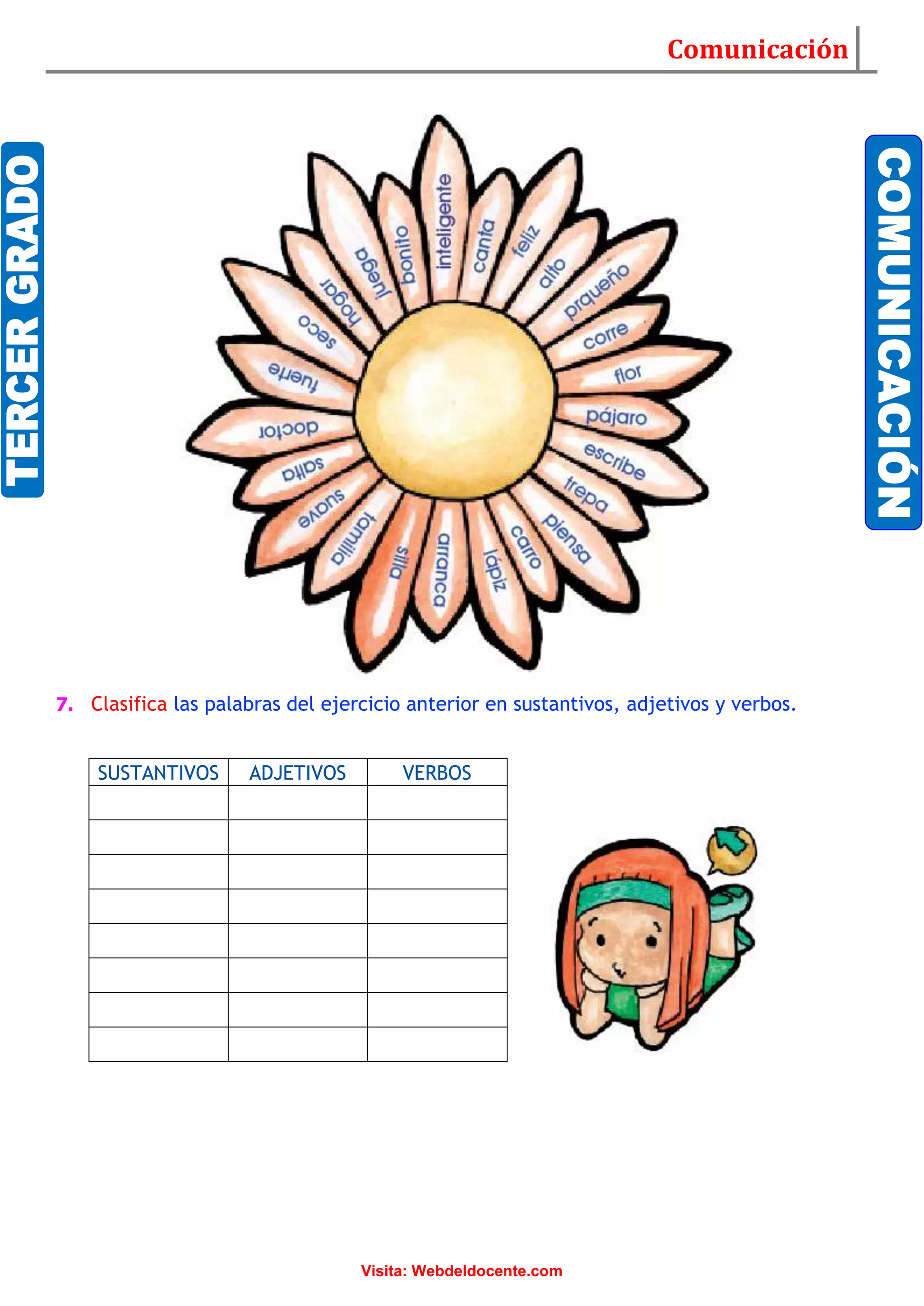 Hoja De Trabajo De Verbos 3er Grado