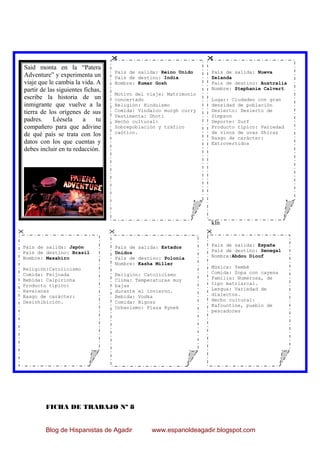 El viaje-de-said.fichas de trabajo.blog de hispanistas de agadir. | PDF