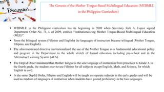 MTB-MLE Framework | PPTX