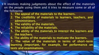 Materials Evaluation | PPTX