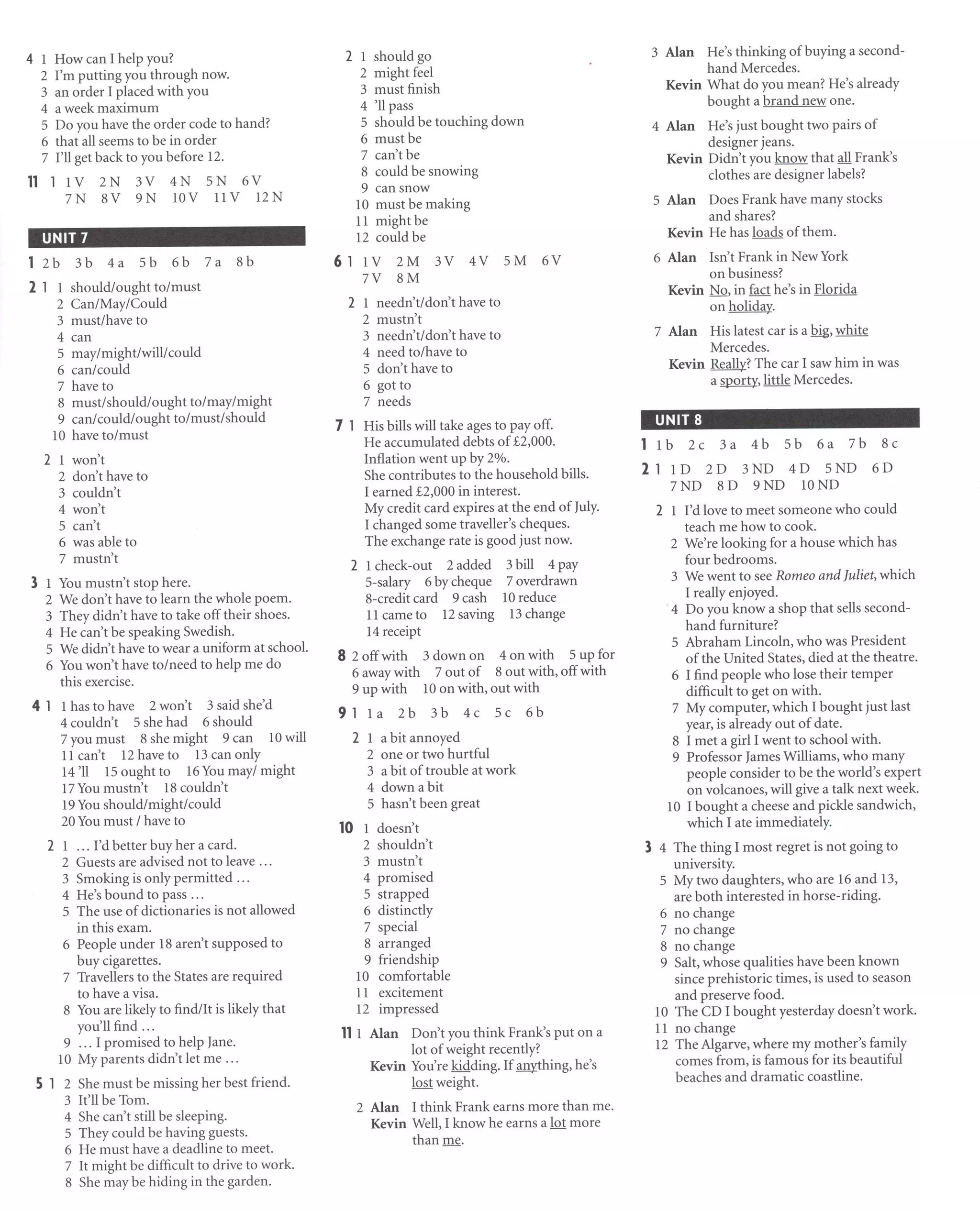 El112 new headway-plus_upper_intermediate_workbook_answer_key | PDF