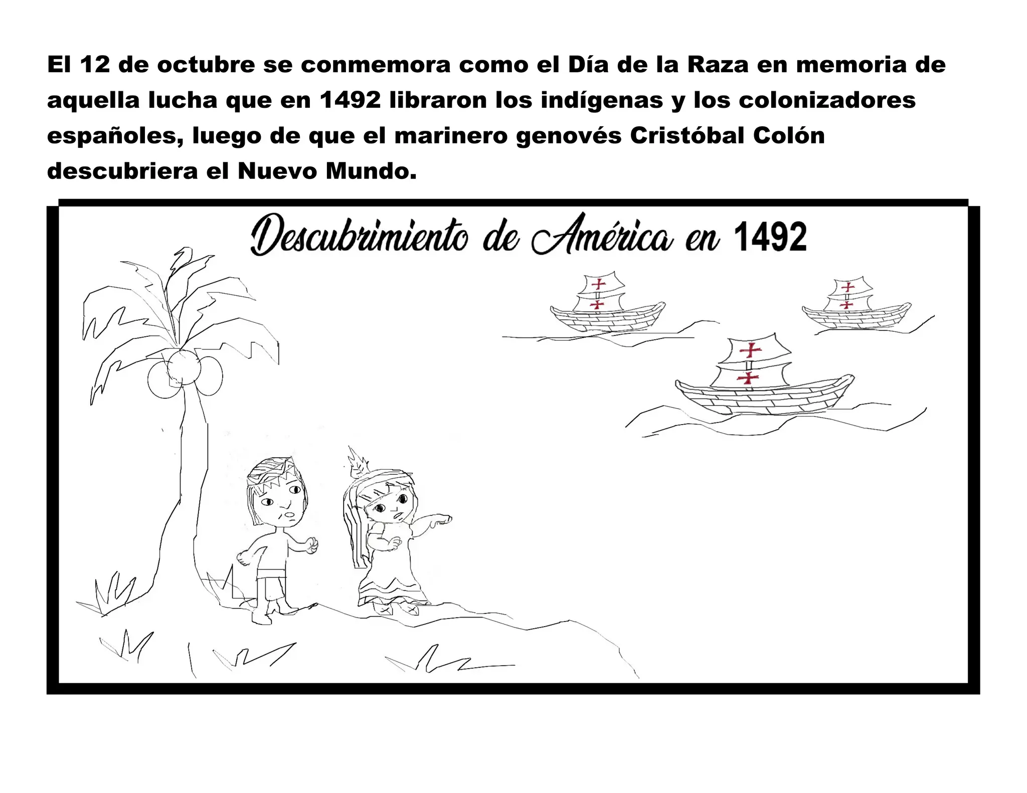 El 12 de octubre. Material para niños de primaria | DOCX