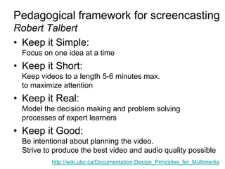 Screencasting Workshop Handout | PPT