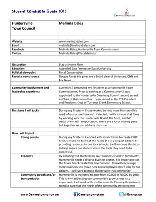 Election 2013 Huntersville Town Council | PDF