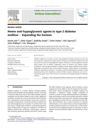 Newer anti-hyperglycemic agents in type 2 diabetes mellitus - Expanding ...